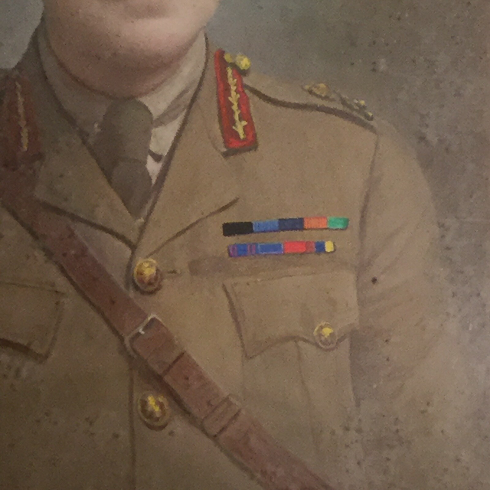 Large WW1 Colour Tinted Photo Portrait, General in Khaki, Earl Haig? | eBay