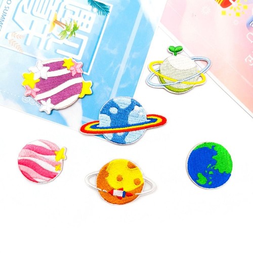 18pcs Iron on Planet Patches Embroidery Badge Sticker Garment Sewing ...