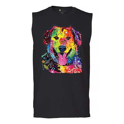 Dean Russo Cute Neon Dog Muscle Shirt Rescue Adopt A Pet Colorful Pet ...