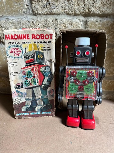 Vintage Horikawa SH Japan Battery Operated MACHINE ROBOT 1960`s Working ...
