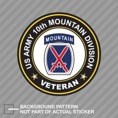 10th Mountain Division Veteran Sticker Decal Vinyl mountain warfare | eBay