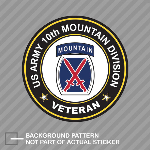 10th Mountain Division Veteran Sticker Decal Vinyl mountain warfare | eBay