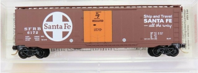 N Scale Micro-Trains MTL 32050/3 SFRB Santa FE 50' Plug Door Boxcar ...