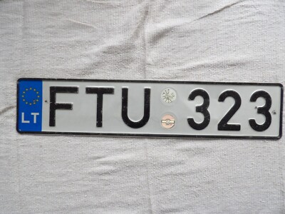 Lithuania European Union car license plate (35) | eBay