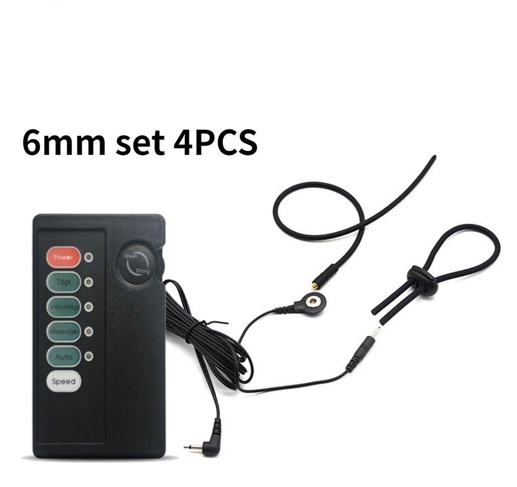 Electric E-stim Set Silicone Urethral Sounding Stretcher Penis Plug ...