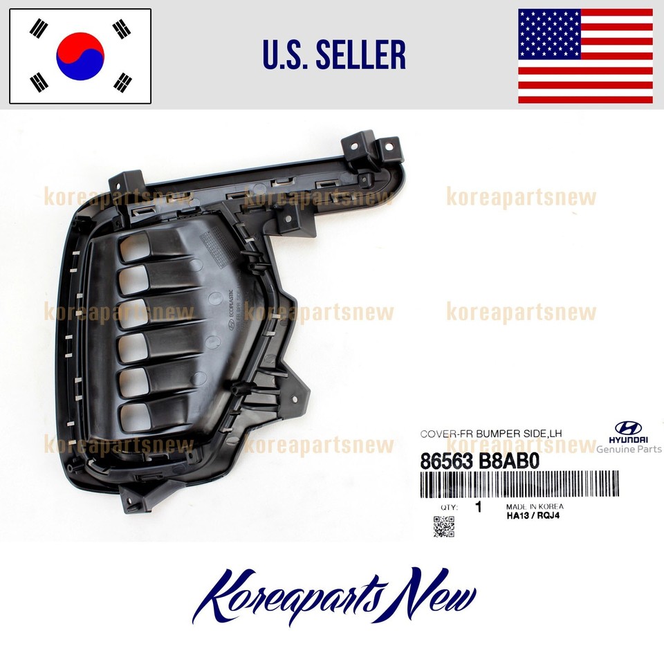 FRONT Bumper Hole Cover Left DRIVER 86563B8AB0 ⭐GENUINE⭐ Santa Fe XL ...
