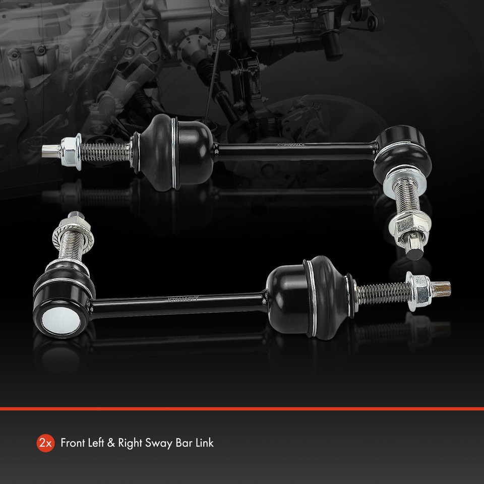 2x Front Left & Right Sway Bar Link End 1 M12 End 2 M14 for Ram 1500 ...