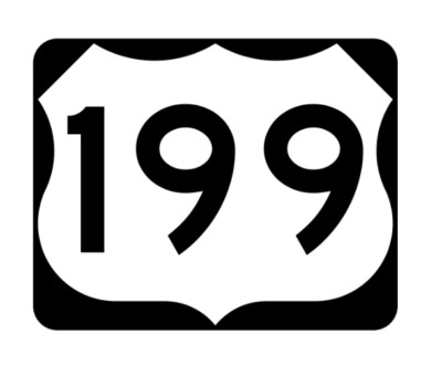 12" us route 199 highway bumper sticker decal usa made | eBay