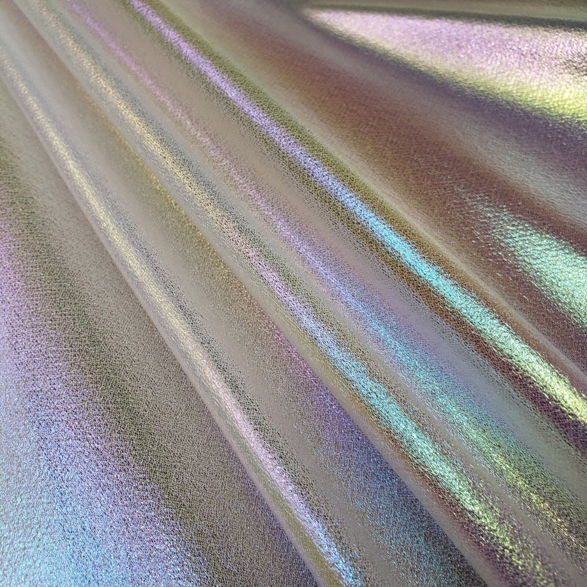 Black White Iridescent Fabric Black Silver Metallic Organza Fabric By