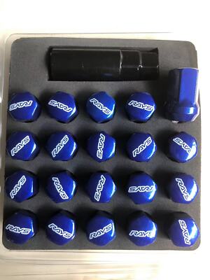 17 HEX RAVS Racing Blue 32mm Steel Wheel Lug Nuts M12x1.5 20pcs /set | eBay