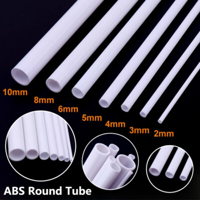 White ABS Round Hollow Tube 3mm-10mm Styrene Plastic Pipe DIY Model ...