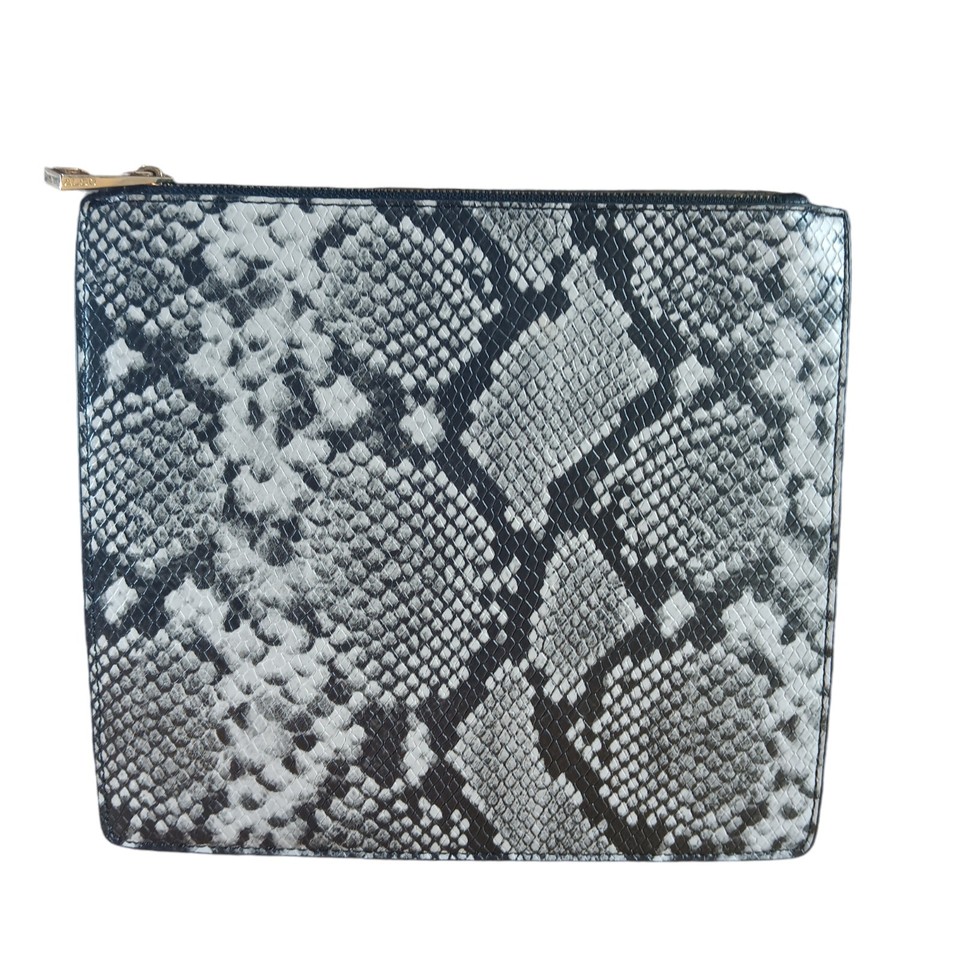 Aldo Woman's Faux Snake Skin Faux Leather Clutch Purse Make Up Bag 9.5 ...