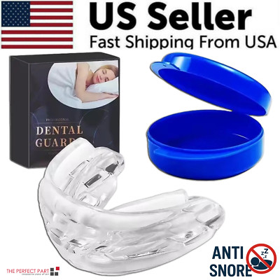 Stop Snoring Mouthpiece Sleep Apnea Guard Bruxism Anti Snore Pure Grind ...