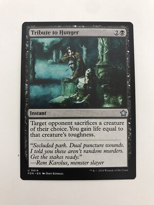 Tribute to Hunger MTG Magic the Gathering Card NM Near Mint FDN | eBay UK