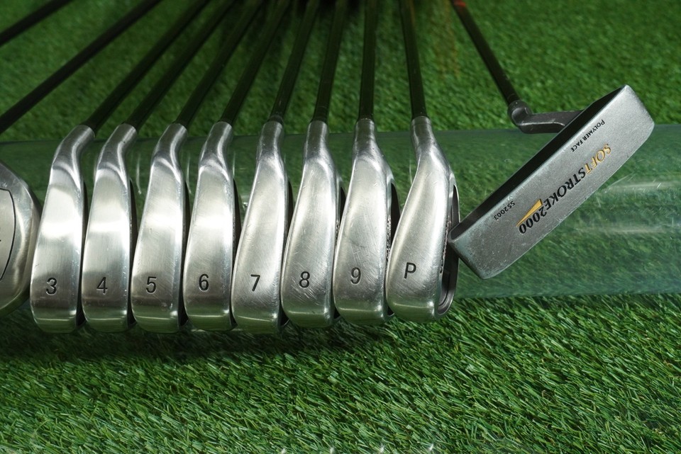 WARRIOR GOLF CUSTOM 13pc. MENS GOLF SET 3-PW,1W,3W,5W,7W, SOFT STROKE ...