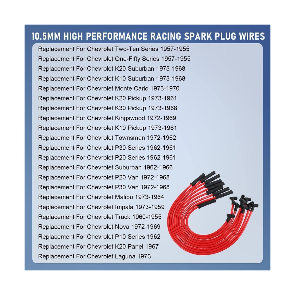 JDMSPEED New HEI Spark Plug Wires Set 90 to Straight Replacement fo ...