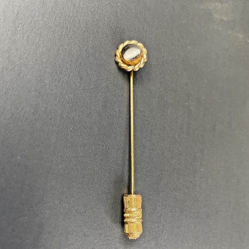 VTG Gold-Tone Stick Pin Brown Tigers Eye Style Stone Lapel Hat Pin | eBay