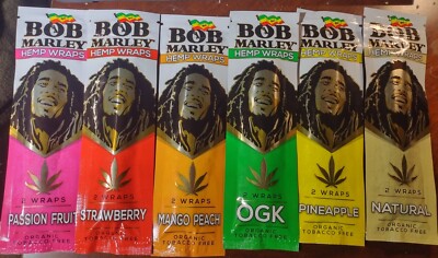 Bob Marley Organic Herbal Wraps Variety Sampler 6/2ct Packs=12pc | eBay