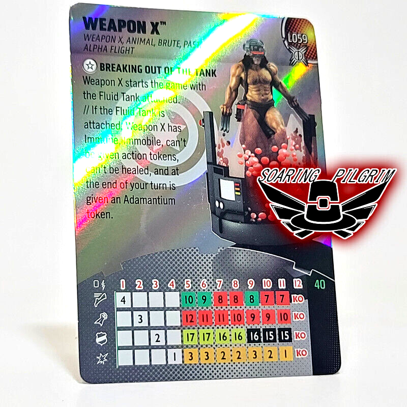 Marvel Heroclix WEAPON X - LO59 - LEGACY CARD Deadpool Weapon X Set | eBay
