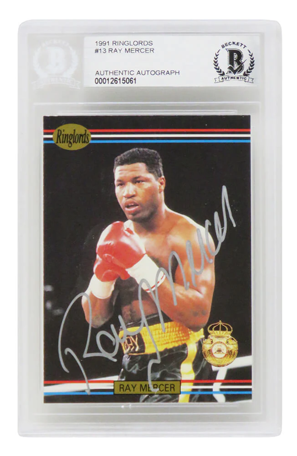 Ray Mercer Signed 1991 Ringlords Boxing Trading Card #13 - (Beckett ...