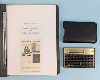 Hewlett Packard HP 12C Calculator Tested & Works Made in USA with Case ...