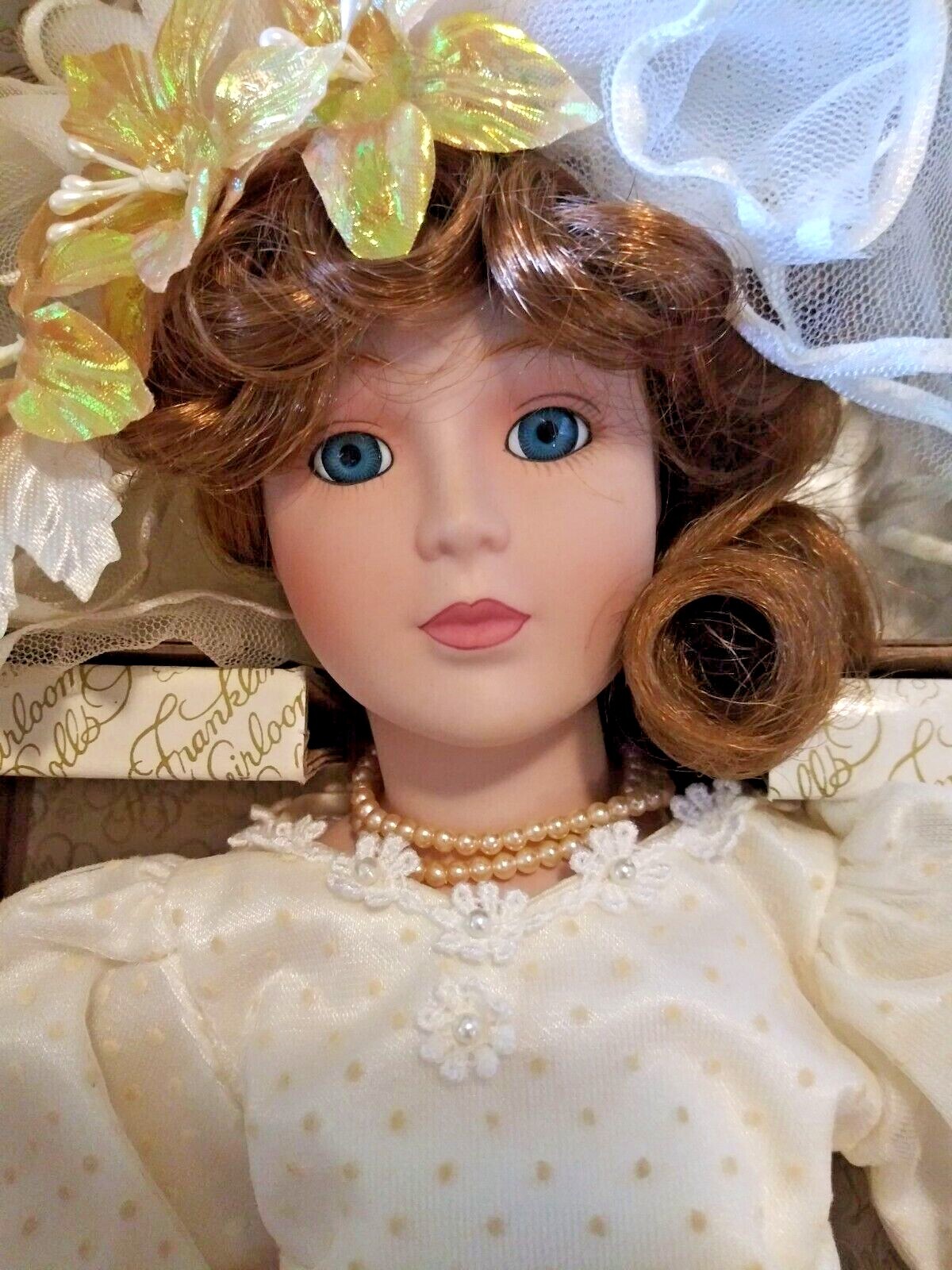 Franklin Prestige Kingstate Bride Doll Josephine 18" Porcelain 372/2000 ...