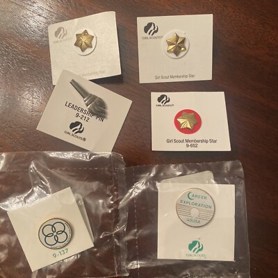 Girl Scout Pins Star Exploration Cadette Leadership | eBay