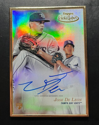 2017 Topps Gold Label Jose De Leon Framed On Card Auto RC # FA-JDL (f ...