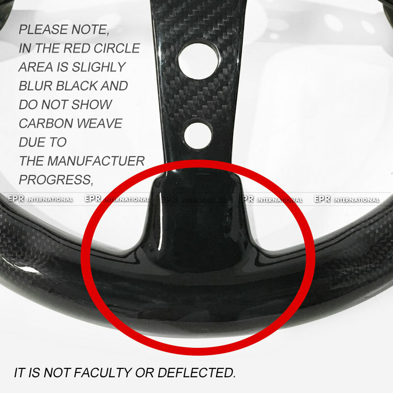 For UNIVERSAL Racing S Type Carbon Fiber Glossy Flat Steering wheel ...