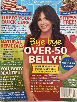 FIRST FOR WOMEN MAGAZINE MARIE OSMOND BYE BYE OVER-50 BELLY MAY 2023 | eBay
