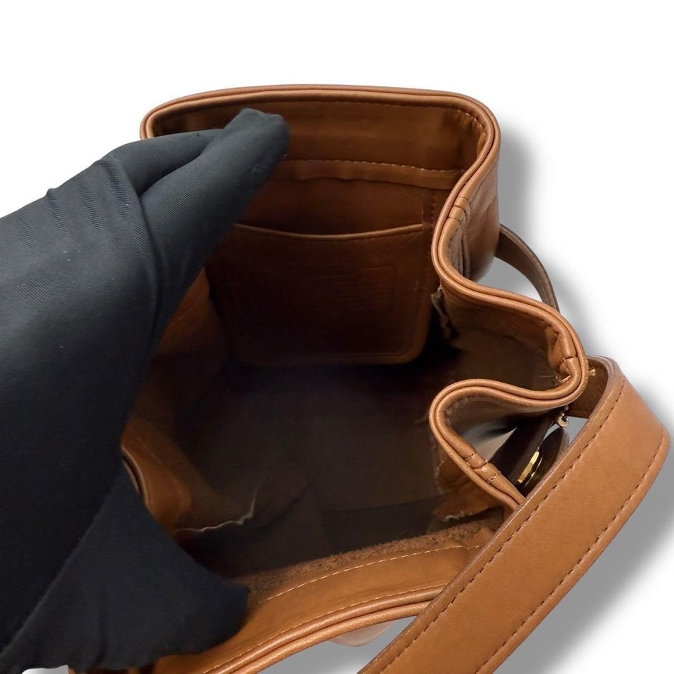 Coach Shoulder Bag Drawstring Leather Brown US Made VintageWomen's From ...