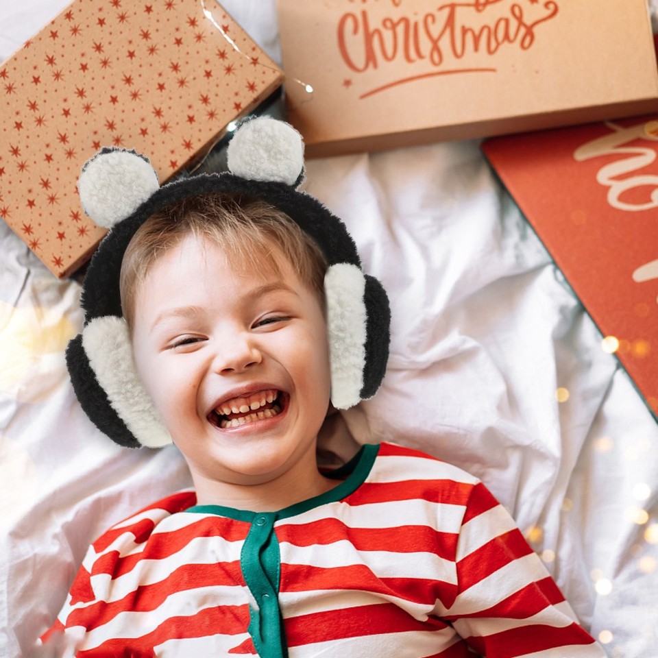 Bear Earmuff Winter Outdoor Earmuff Winter Warm Furry Ear Muff Girl Ear ...