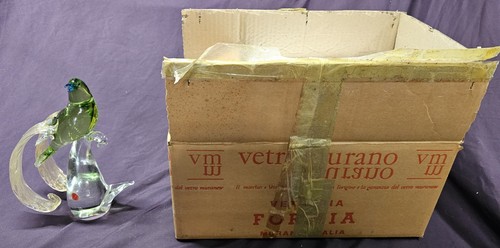 Emperor Murano Glass Formia Magnificent Bird Of Paradise W Sticker ...