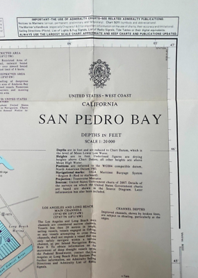 San Pedro Bay Map Admiralty 1082 US West Coast California San Pedro