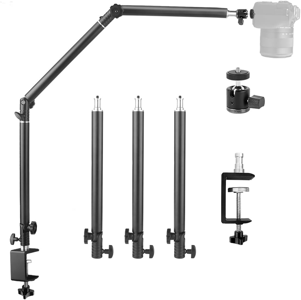 Overhead Camera Mount, Camera Arm Desk Mount Max. Load 6.6 LBS ...