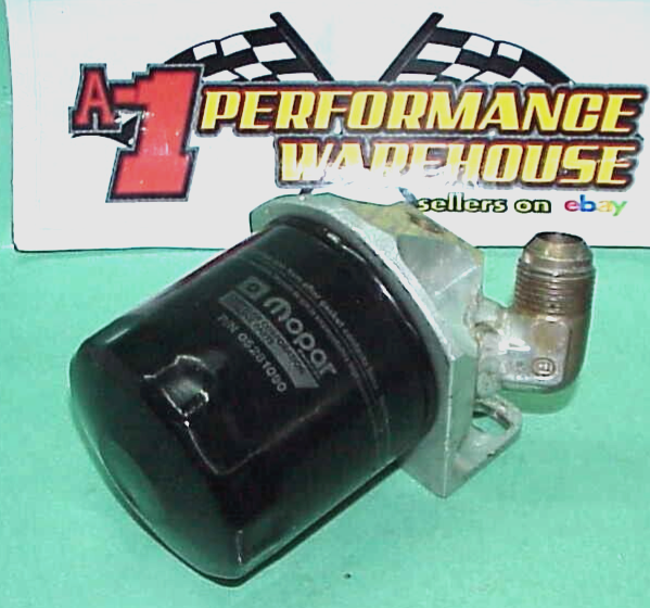 BILLET Aluminum Remote Oil Filter Mount with New Oil Filter Moroso ...