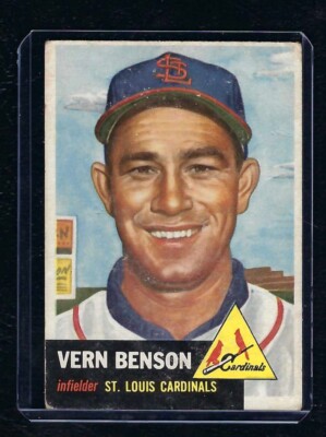 1953 Topps Baseball #205 Vern Benson, St. Louis Cardinals, VG-EX! | eBay