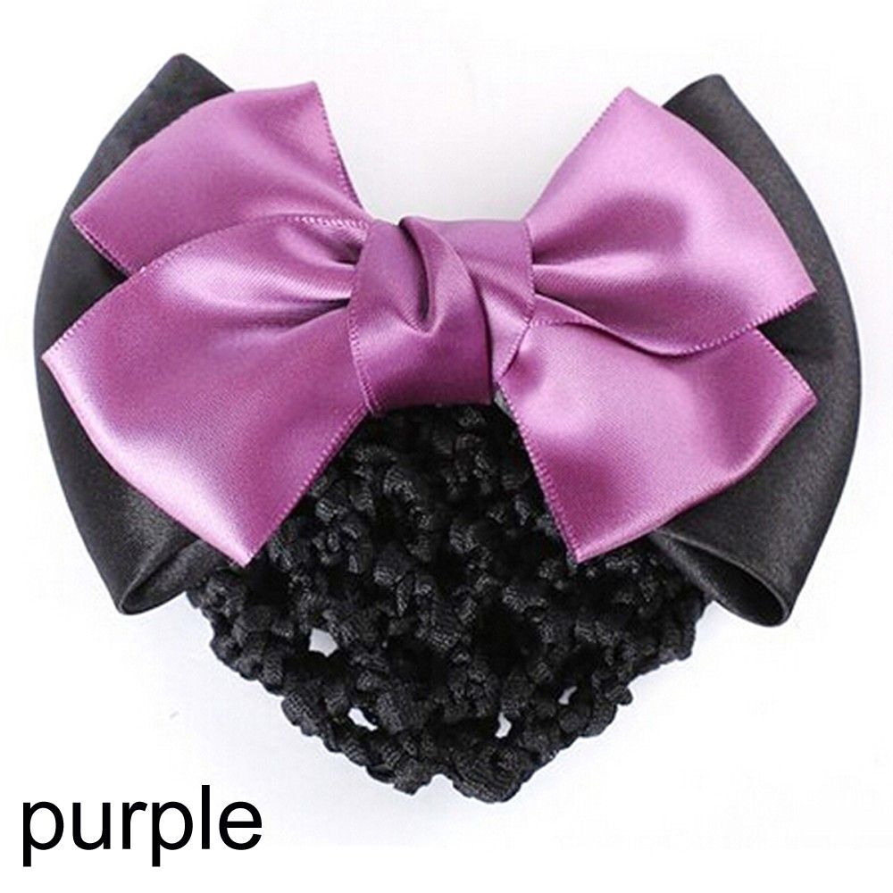 Jewelry Women Bun Snood Hair Clip Hair Barrette Bow Knot Hairpin | eBay