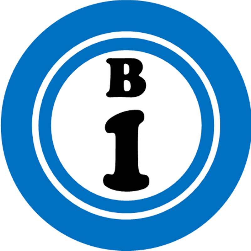 B 1 B1 Bingo Ball - 10 Pack Circle Stickers 3" x 3" - Hobby Number ...