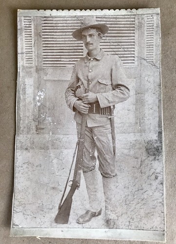 Spanish American War US Army Military Soldier, Krag Rifle And Bayonet ...