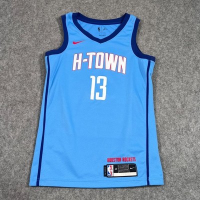 Nike James Harden Houston Rockets Blue City Edition Swingman Jersey Men ...