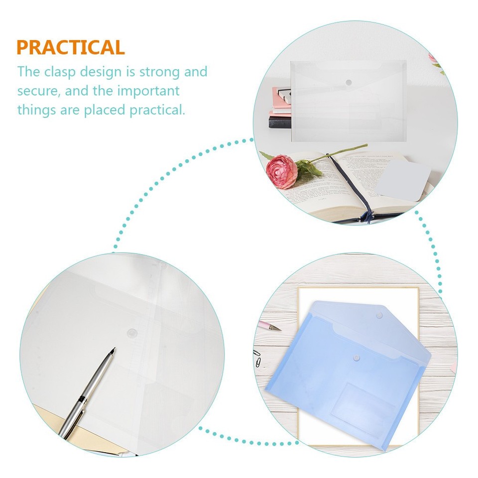 pcs Envelope Folder Plastic File Storage Pouch Office Document Organizer File | eBay UK