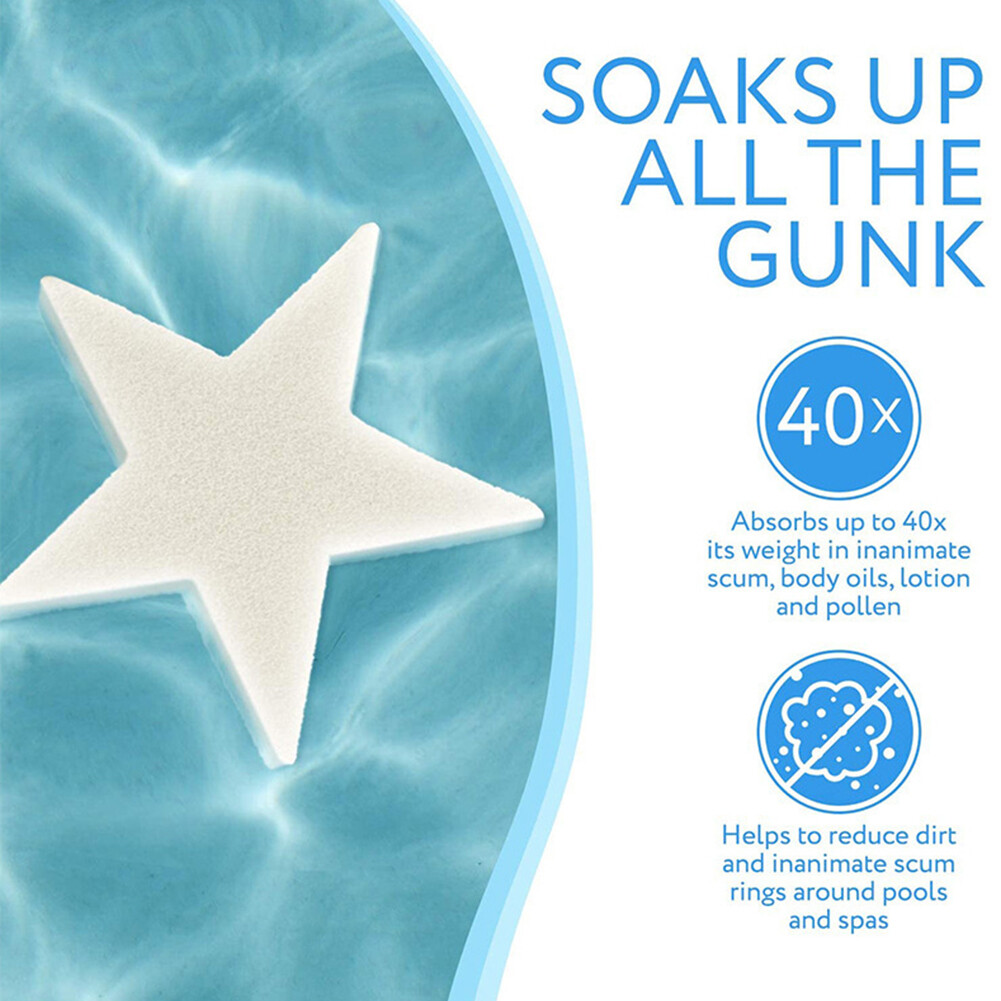 10pcs Floating Oil Absorb Sponge Durable Star Shaped Filters Cleaners ...