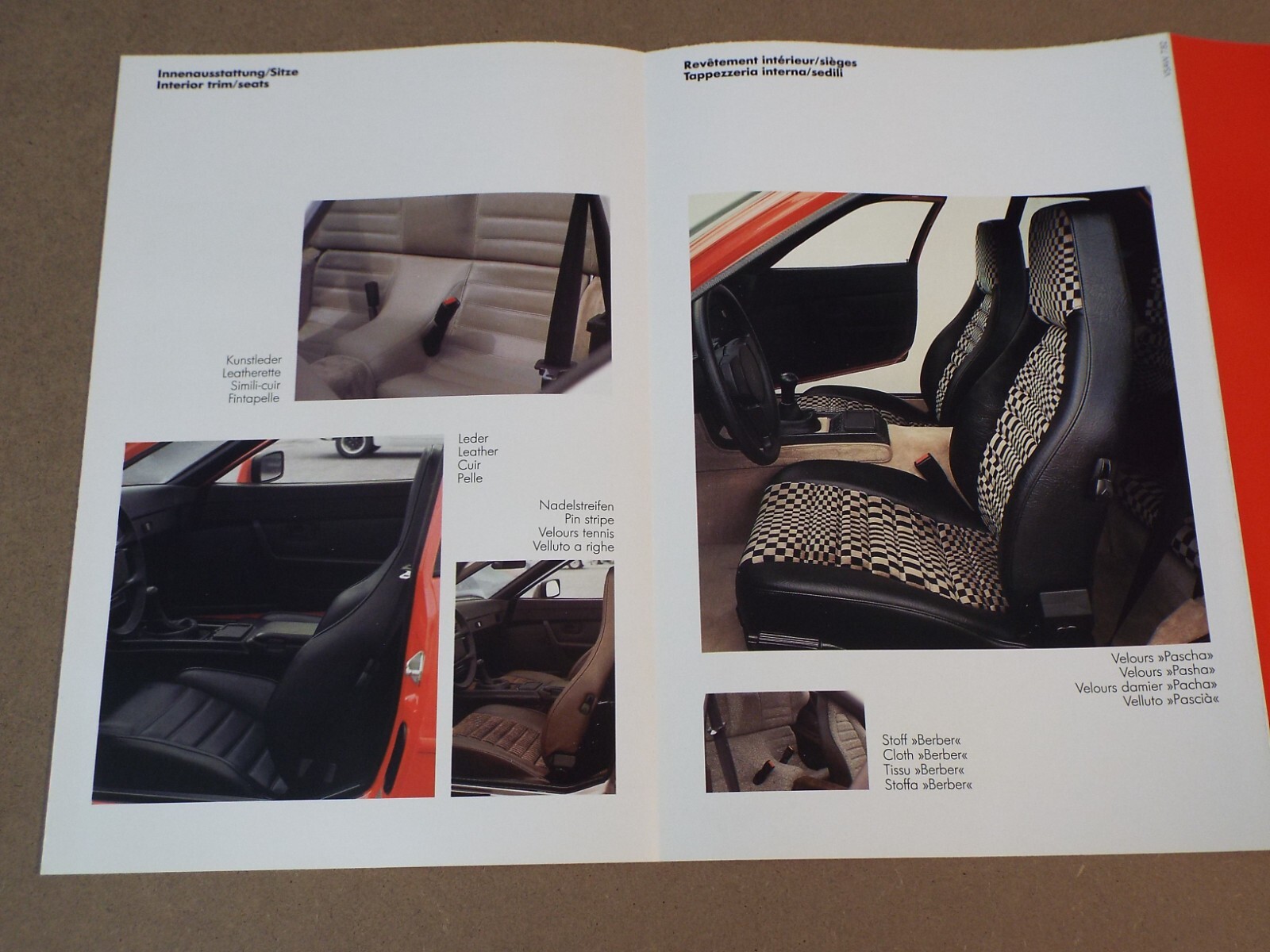 1983 Porsche 944 original foldout colours and trims brochure | eBay