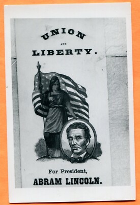 Lincoln Campaign Banner, Old Real Photo Postcard circa 1940s | eBay