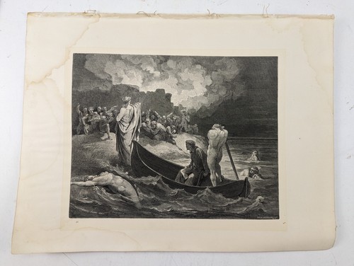 1868 Antique Engraving Print Gustave Dore Dante's Inferno 14.5 x 11 ...