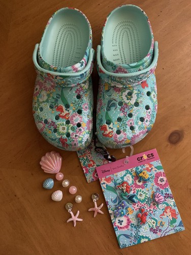 vera bradley little mermsid crocs j5( Fits Like Women 7) With Charms | eBay