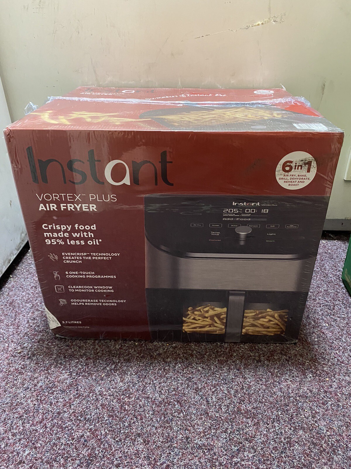 Instant Pot Vortex Plus 6-in-1 5.7L Air Fryer - Black (140-3096-01-UK ...