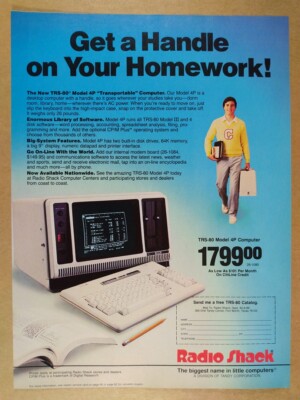 1984 Radio Shack TRS-80 4P Portable Computer vintage print Ad | eBay