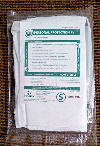 PPE Personal Protection Pack - Size Small - Latex Free - PICKPAK | eBay